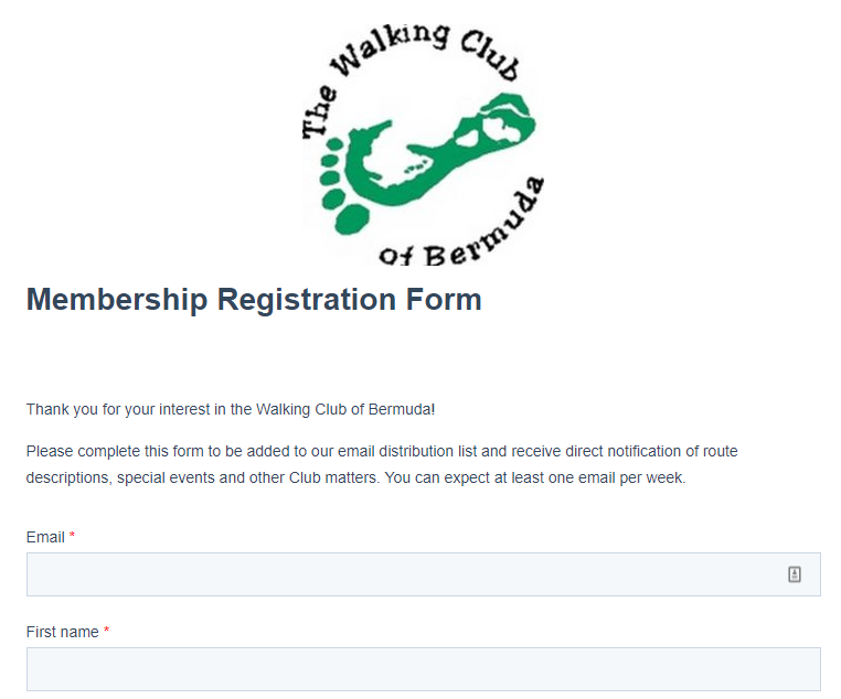 Membership – Walking Club of Bermuda